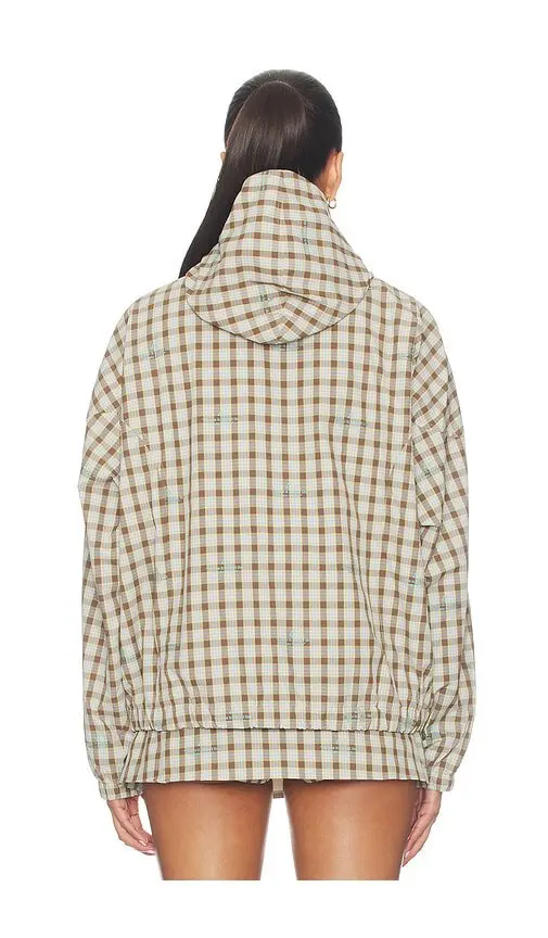 Sandy Liang Checked Zip-up Jacket