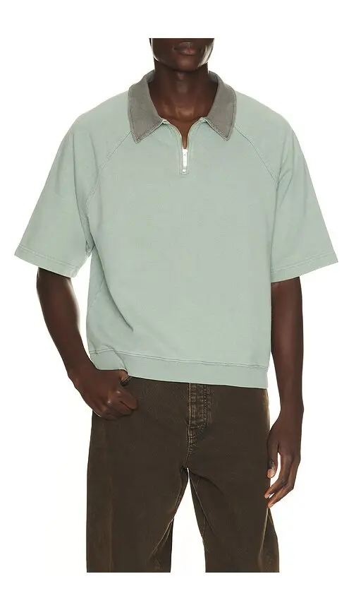 BOUND Acid Wash Jersey 1/2 Zip Polo In . Also
