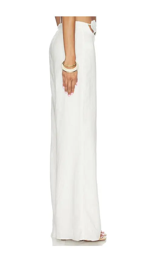 Azulu Amelie Linen Trousers - Ivory
