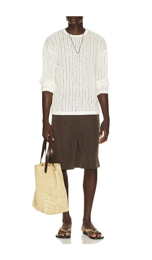 Commas Pointelle Knit Pullover - White