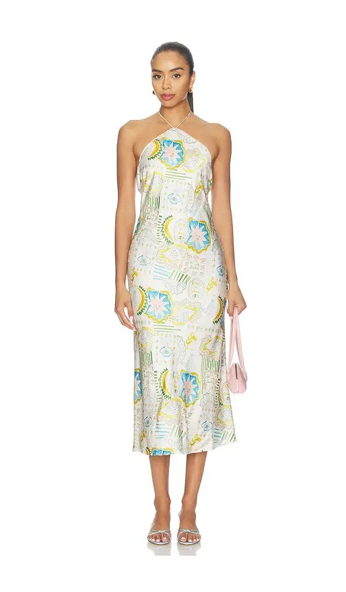 For Love & Lemons Tide Pool Midi Dress - Oivory