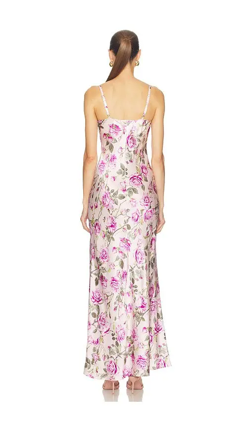 L'Agence Sayla Bias Cut Maxi Dress - Pink
