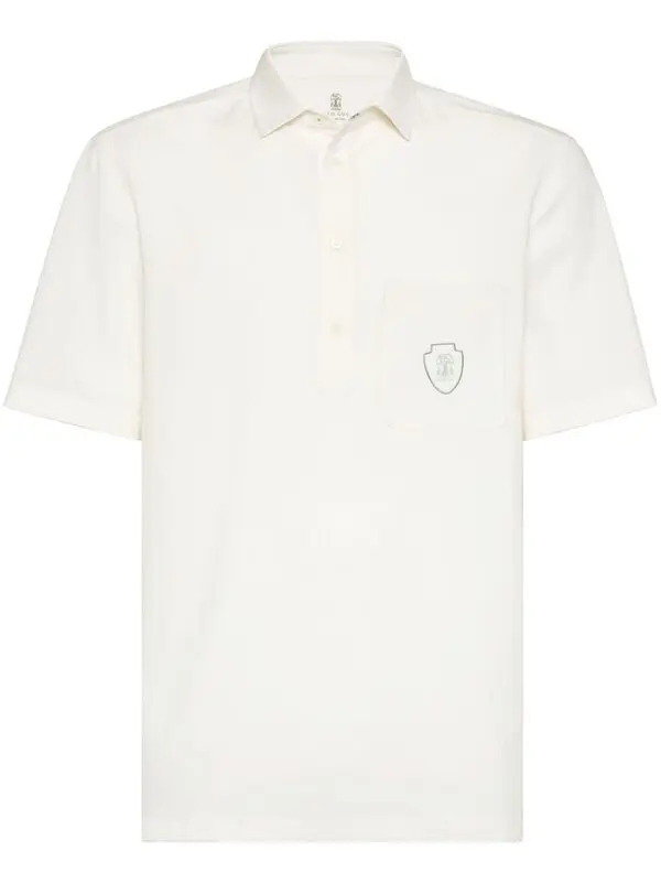 Brunello Cucinelli Logo Wool Polo Shirt