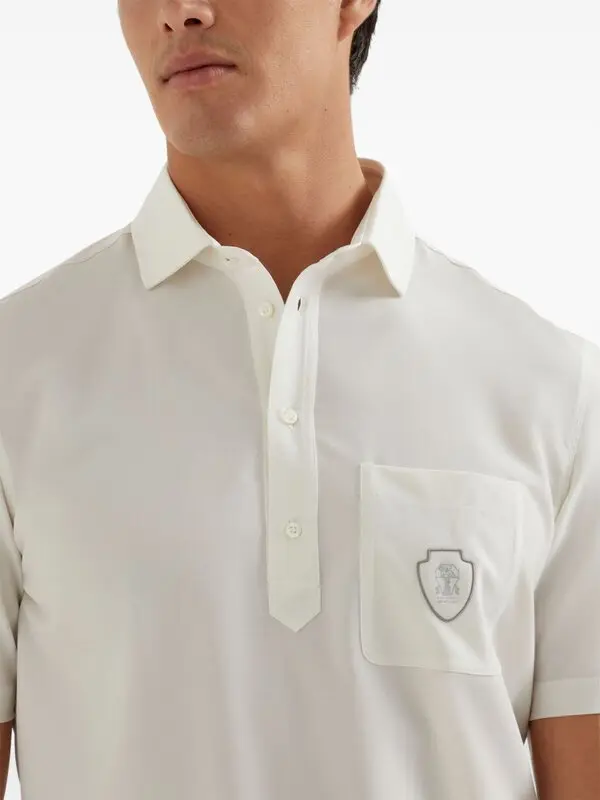Brunello Cucinelli Logo Wool Polo Shirt