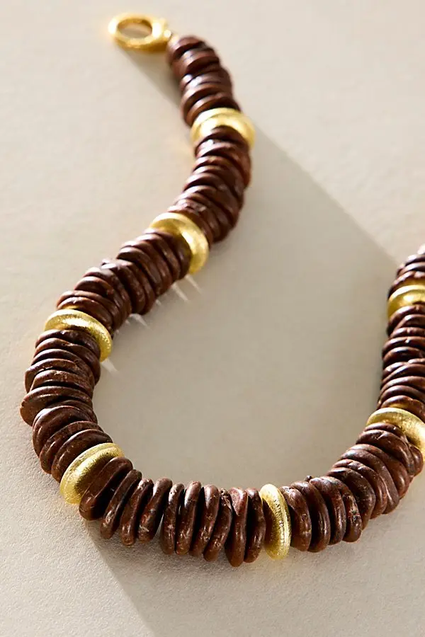 FREE-EST,ALV Free-est X Alv Gill Beaded Necklace - Cocoa