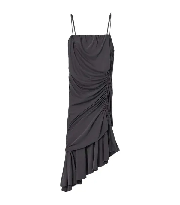 ALLSAINTS Sophia Ruched Asymmetric Mini Dress