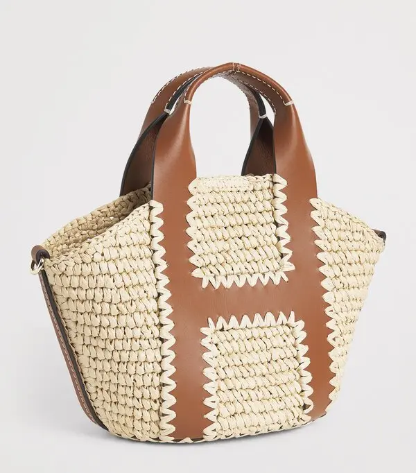 Harrods Small Raffia Tote Bag