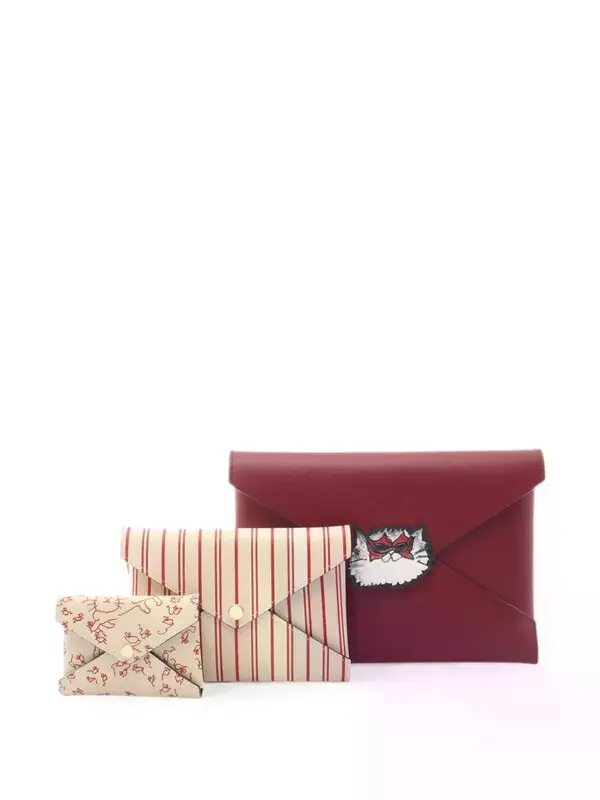 LOUIS VUITTON X Grace Coddington Kirigami Clutch Set - Red