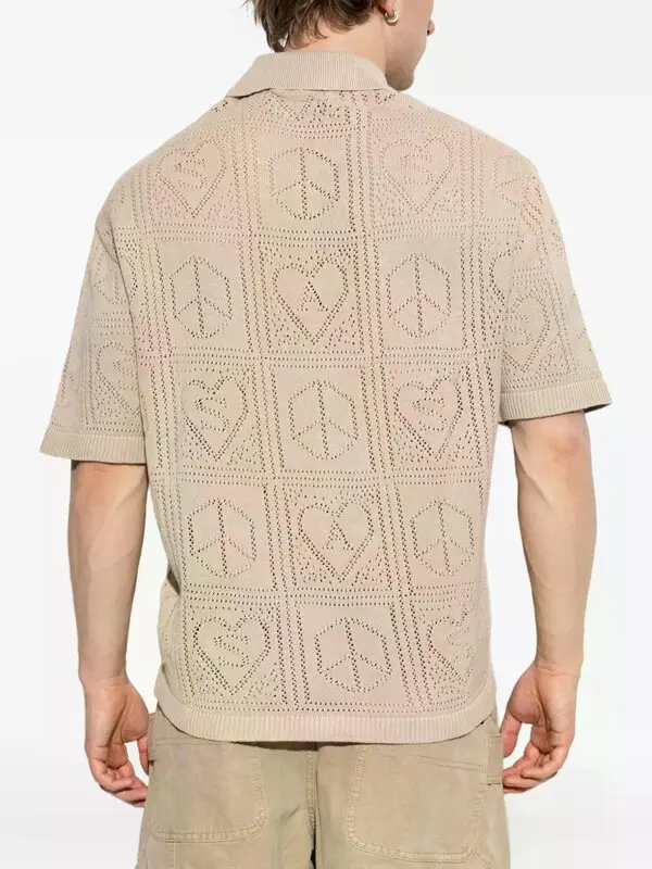 ALLSAINTS Arktx Perforated-knit Short-sleeve Cardigan
