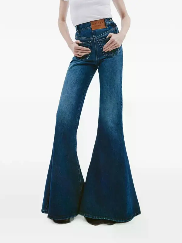 A.W.A.K.E. Mode Flared Mirror Jeans