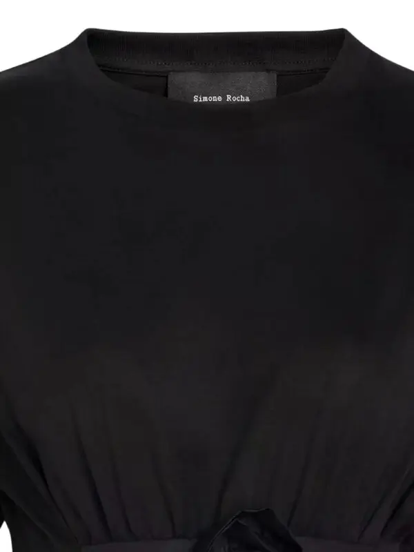 Simone Rocha Gathered T-shirt With Floral Appliqu