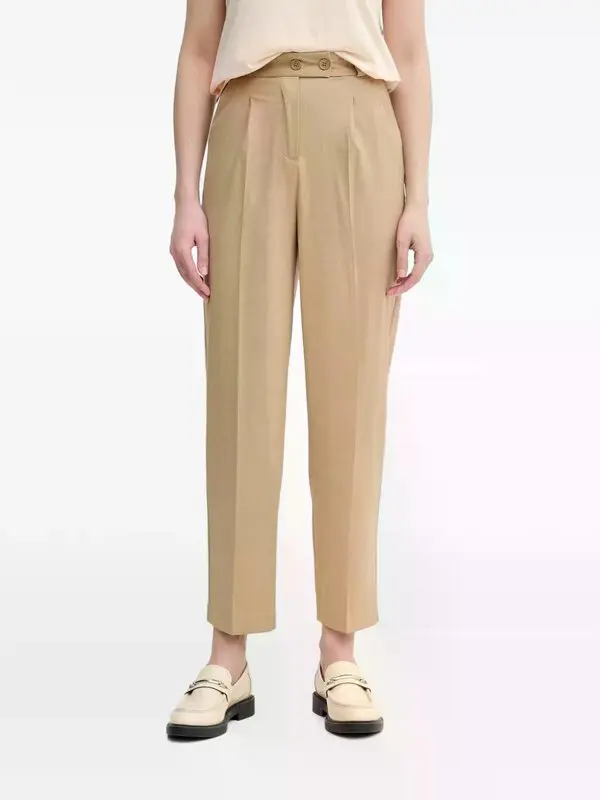 BENETTON Pleated Straight-leg Trousers - Neutrals