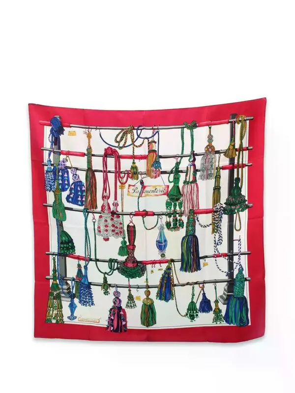 Hermès 90 Passementerie Scarf - Red