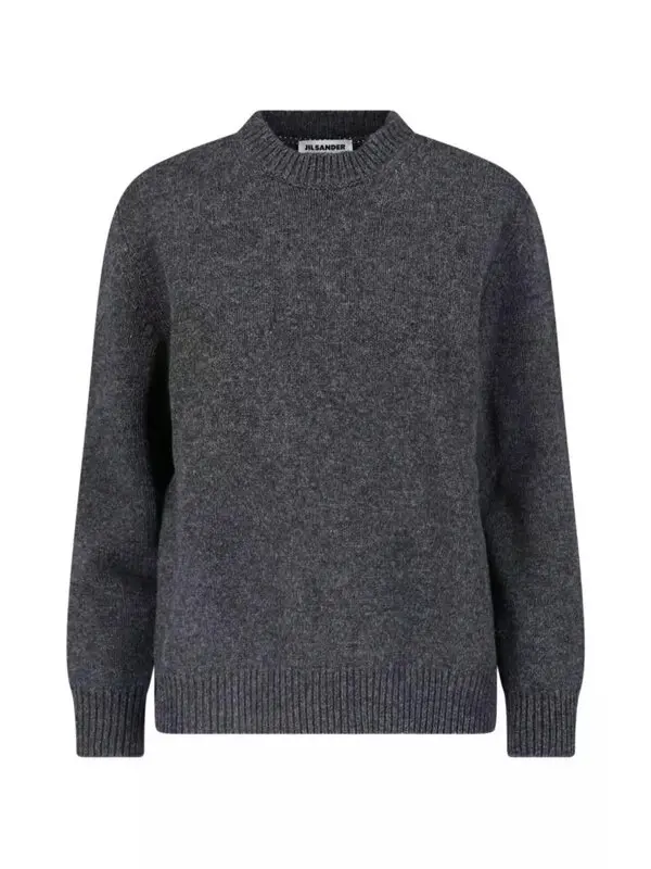 JIL SANDER Open-back Ribbed-trim Sweater - Grey