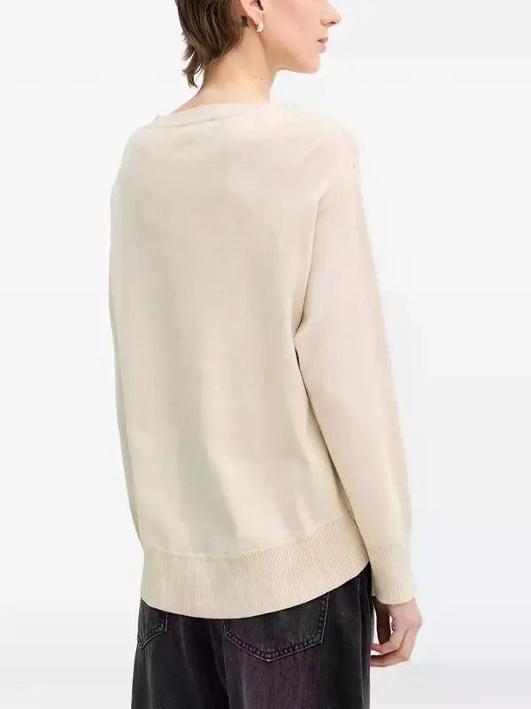 BENETTON Fine Knit Ribbed Trim Sweater