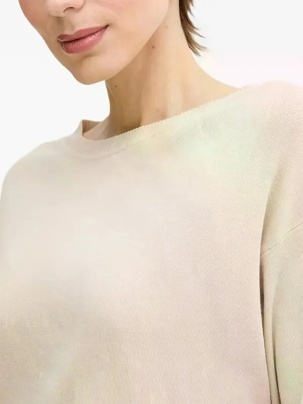 BENETTON Fine Knit Ribbed Trim Sweater