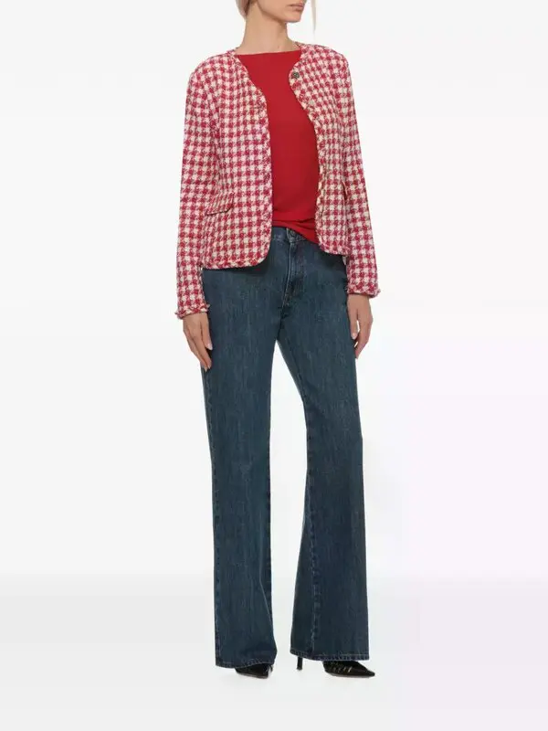 EMME Houndstooth Pattern Tweed Jacket