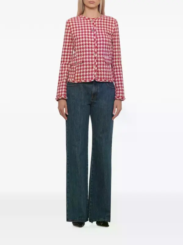 EMME Houndstooth Pattern Tweed Jacket