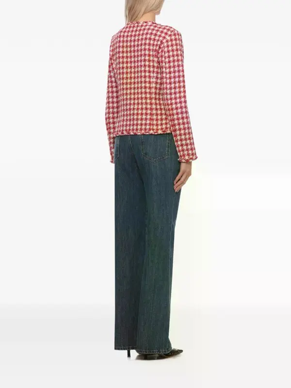 EMME Houndstooth Pattern Tweed Jacket