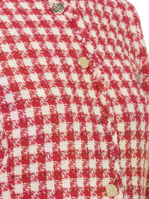 EMME Houndstooth Pattern Tweed Jacket