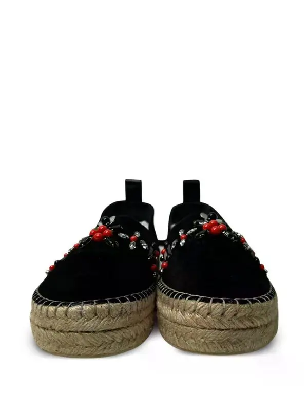 LOUIS VUITTON Embellished Platform Espadrilles