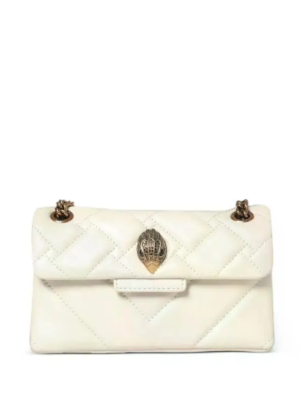 Kurt Geiger Quilted Leather Shoulder Bag With Eagle Head Charm - Neutrals