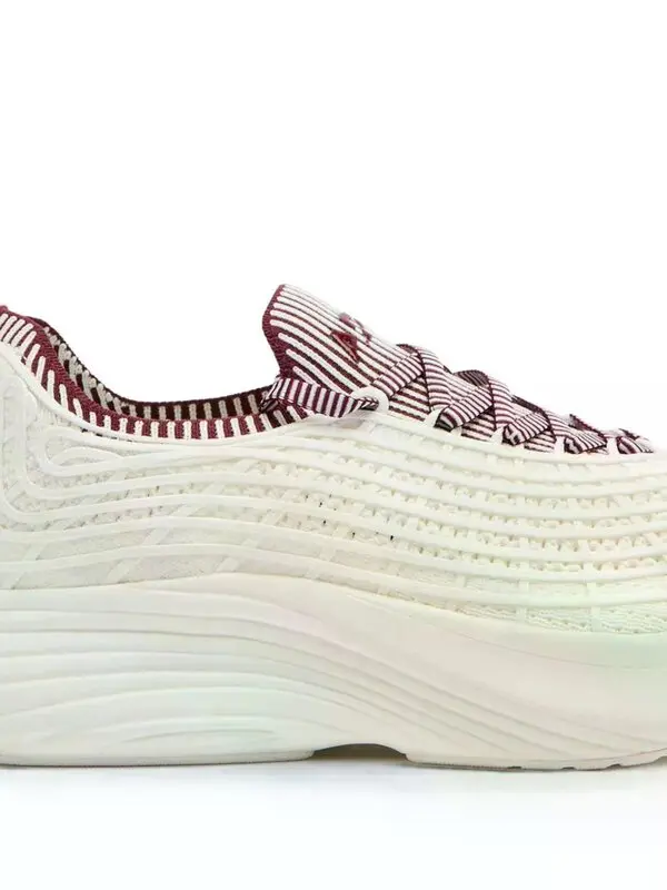 Apl Ribbed-knit Lace-up Sneakers - Neutrals