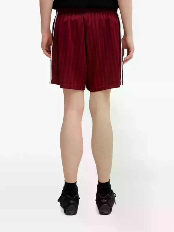 Adidas Originals Burgundy Vertical Stripe Shorts