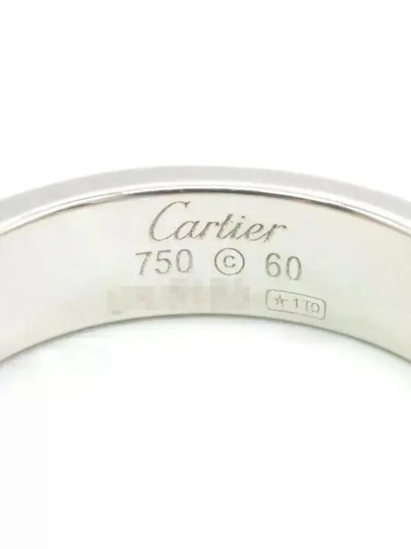 Cartier 18k White Gold Diamond Love Ring - Silver