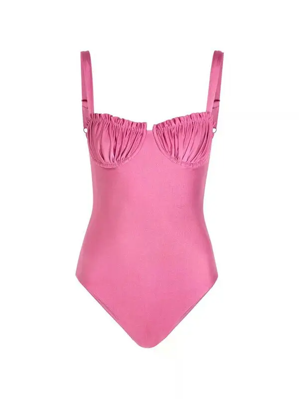 Faithfull The Brand Ruched Underwired Swimsuit - Pink