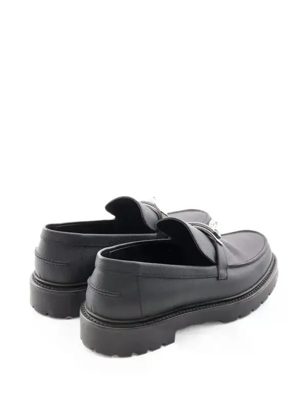 Hermès Kelly Buckle Leather Loafers