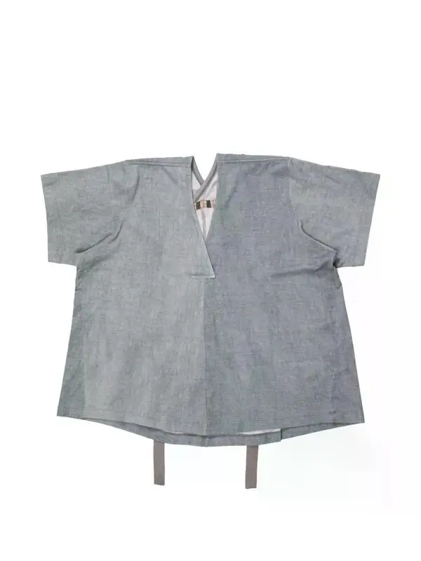 ZIGGY CHEN V-neck Strap T-shirt
