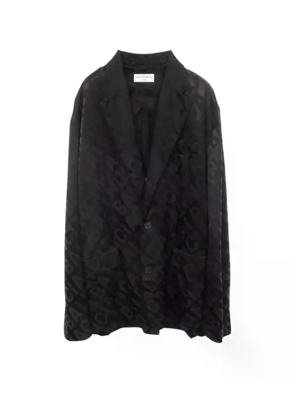 Balenciaga Logo-jacquard Single-breasted Blazer