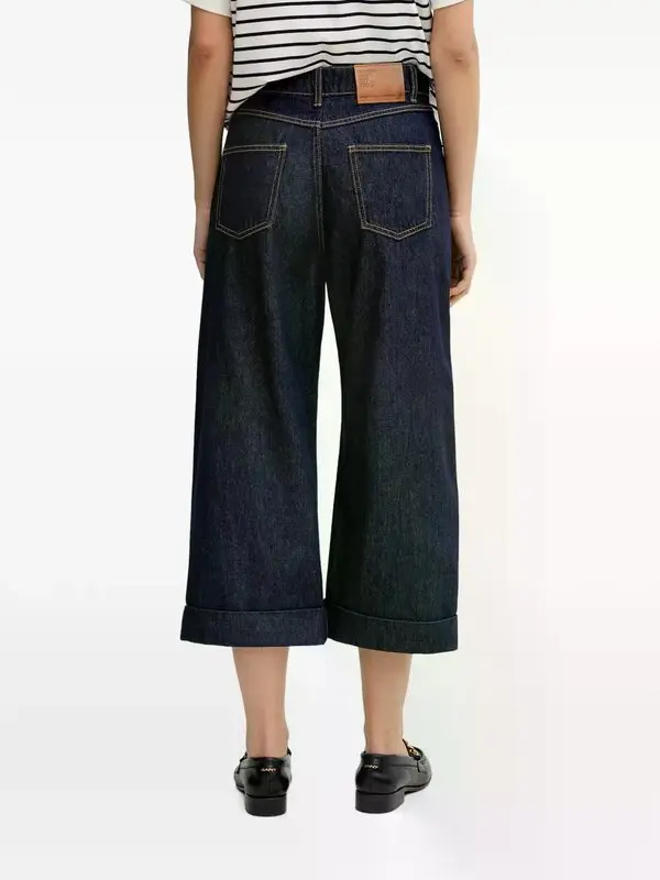 BENETTON Cropped Wide-leg Jeans