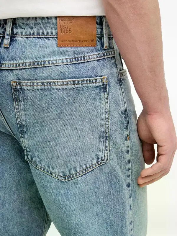 BENETTON Straight-leg Five-pocket Jeans - Blue