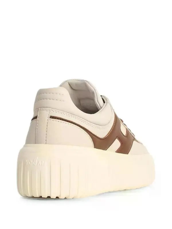 Hogan H-stripes Leather Platform Sneakers - Neutrals