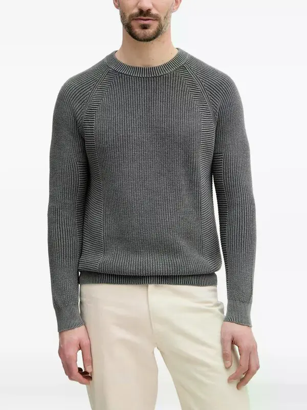 BENETTON Raglan Sleeve Ribbed Knit Jumper