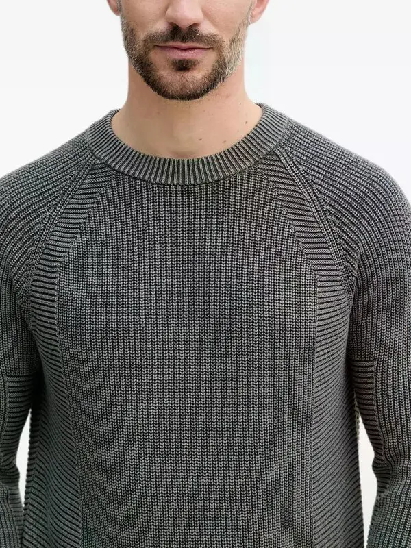 BENETTON Raglan Sleeve Ribbed Knit Jumper