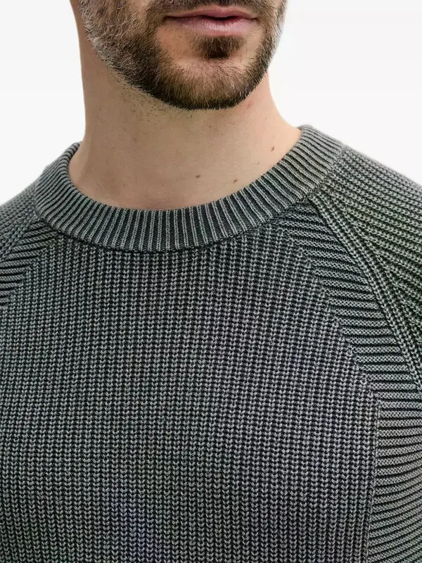 BENETTON Raglan Sleeve Ribbed Knit Jumper