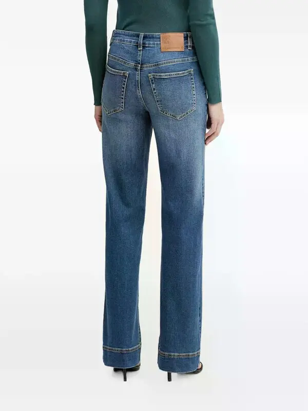 BENETTON Button-fly Wide-leg Jeans - Blue