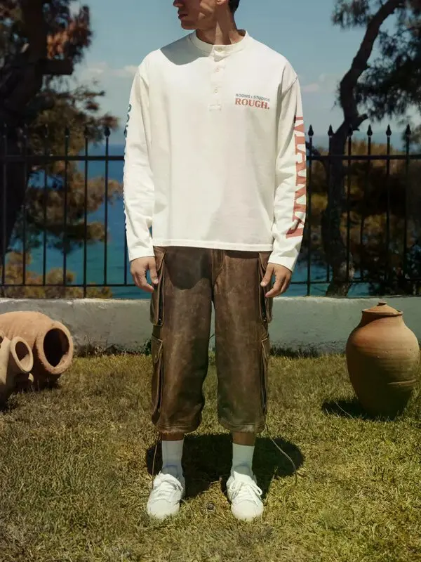 ROUGH. Long-sleeve T-shirt With Button Detail
