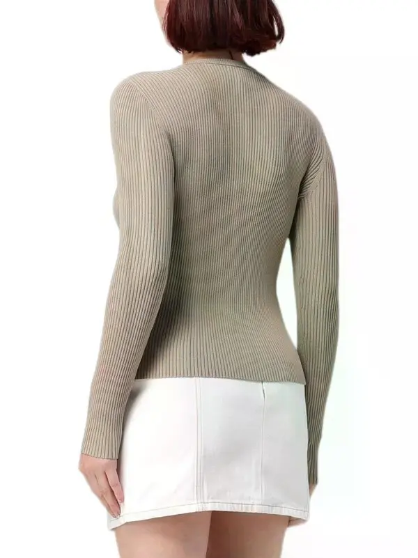Emporio Armani Ribbed Knit Button-up Cardigan