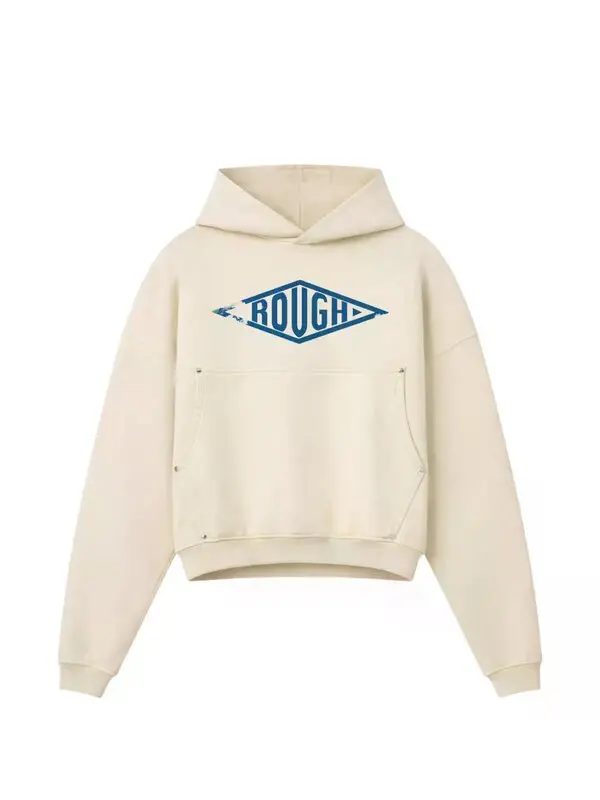 ROUGH. Rough Logo-print Hoodie - Neutrals