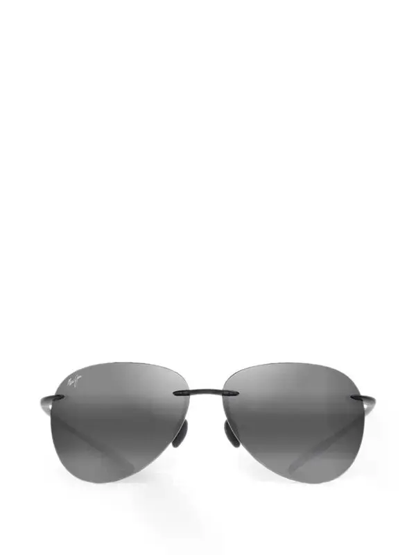 Maui Jim Sugar Beach Pilot Rimless Sunglasses - Black