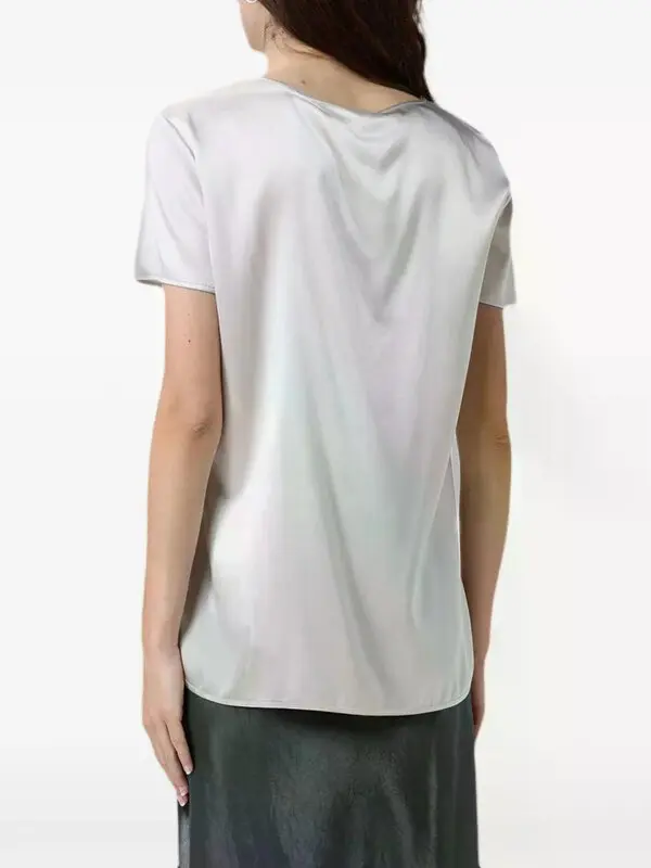 Max Mara Short Sleeve Satin T-shirt - Grey