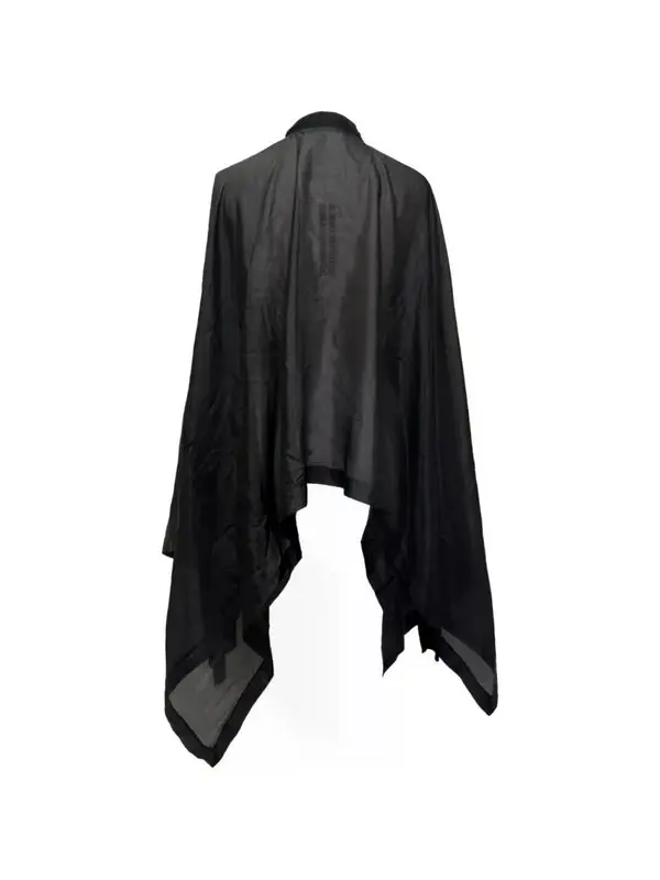 Rick Owens Zip-up Asymmetric Poncho - Black