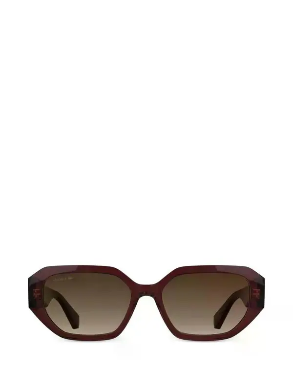 Lacoste Geometric Frame Sunglasses - Red