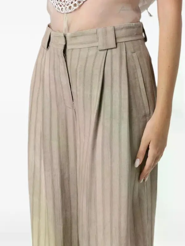 Emporio Armani Stripe Print High-waisted Palazzo Pants