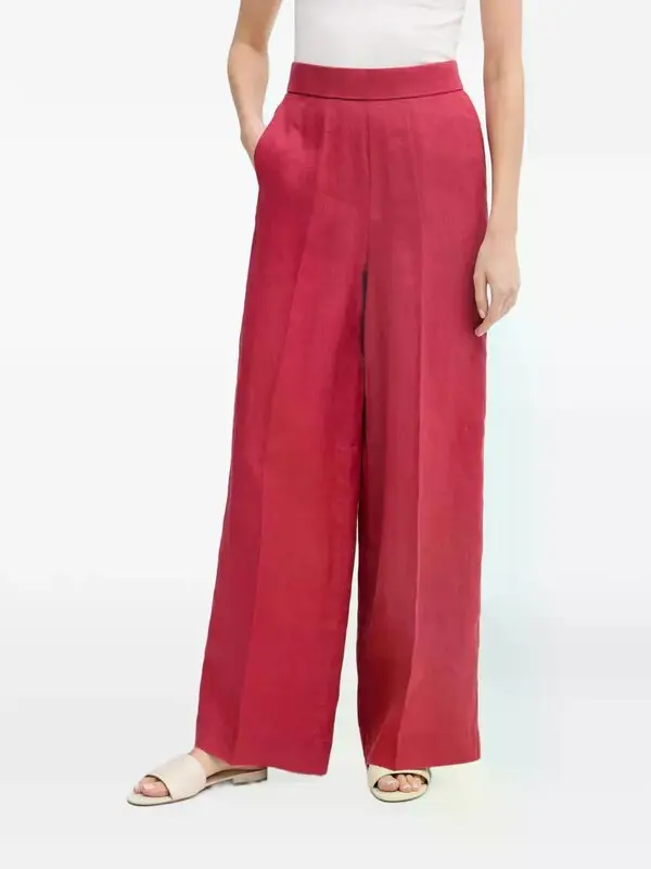 BENETTON Wide-leg Elasticated-waist Trousers - Red