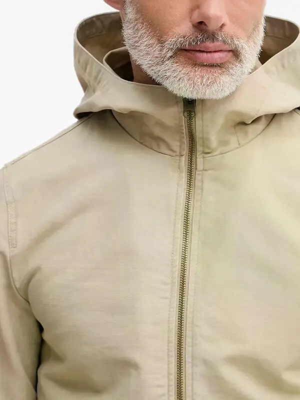 BENETTON Hooded Patch-pocket Jacket - Neutrals